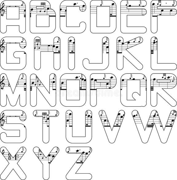 Musical Alphabet Stock Illustrations – 3,359 Musical Alphabet Stock ...