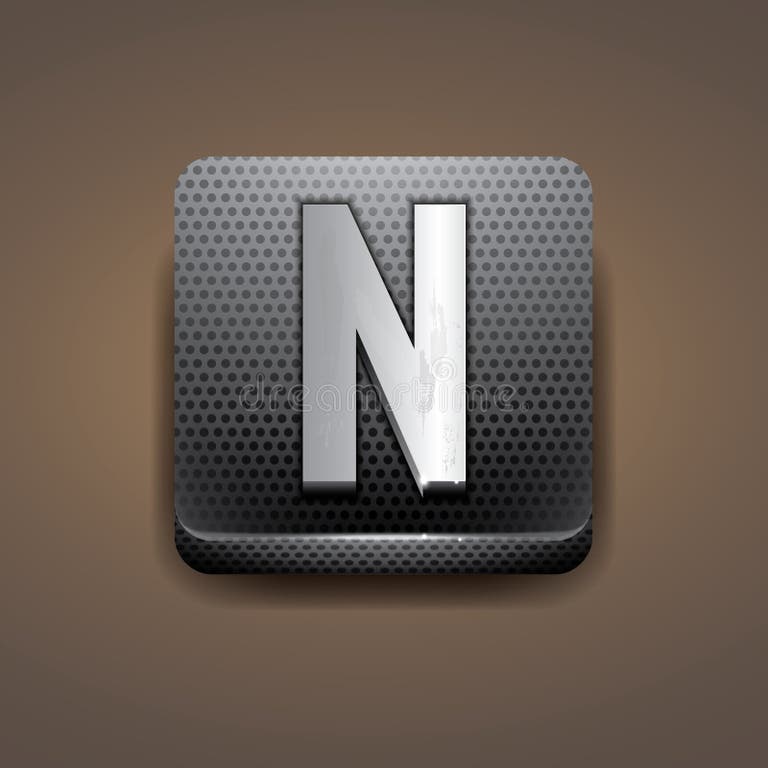 Alphabet N. Vector Illustration Decorative Design Stock Vector ...