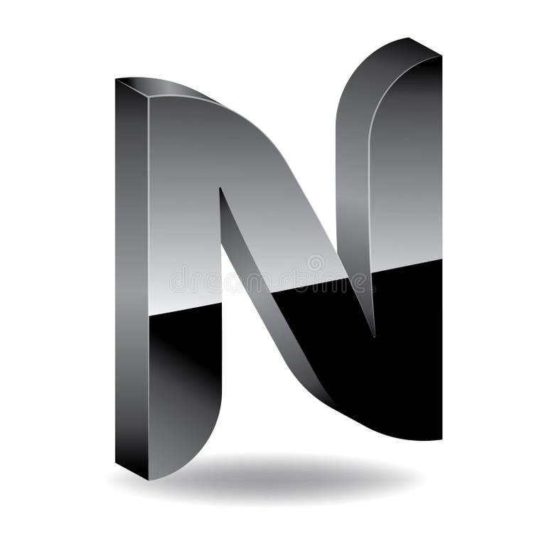 Alphabet N. Vector Illustration Decorative Design Stock Vector ...