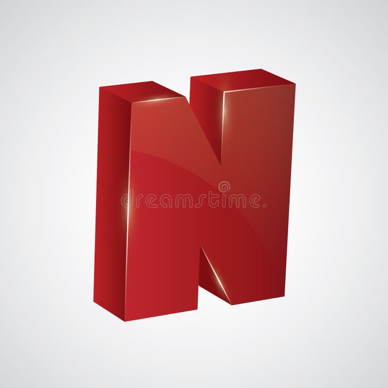 Alphabet N. Vector Illustration Decorative Design Stock Vector ...