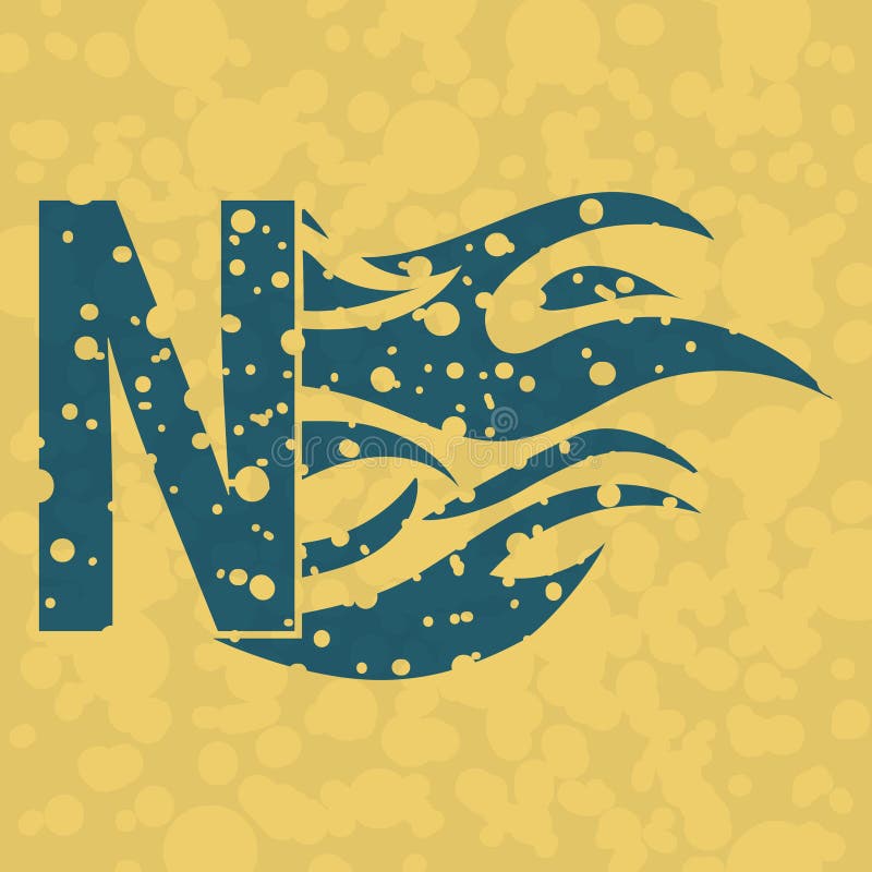 Alphabet N. Vector Illustration Decorative Design Stock Vector ...
