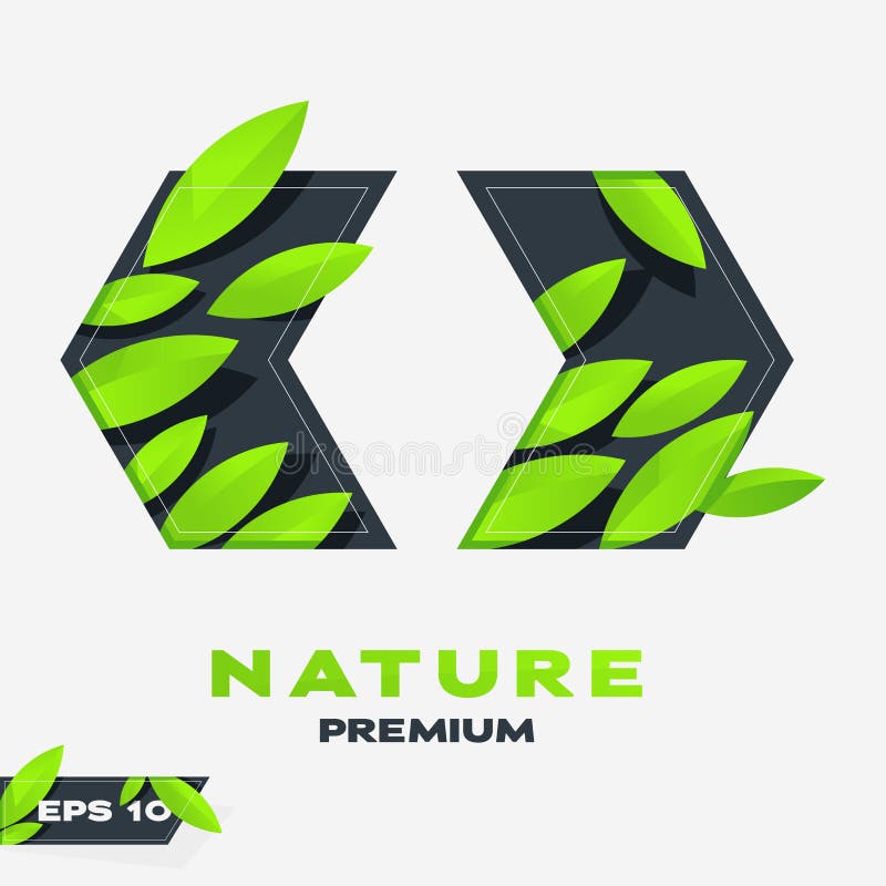 Next and Previous Nature Leaf Stock Illustration - Illustration of ...