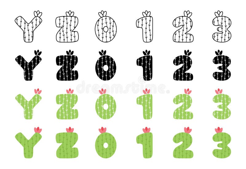 Alphabet with Number in Flat Style Isolated Stock Vector - Illustration ...