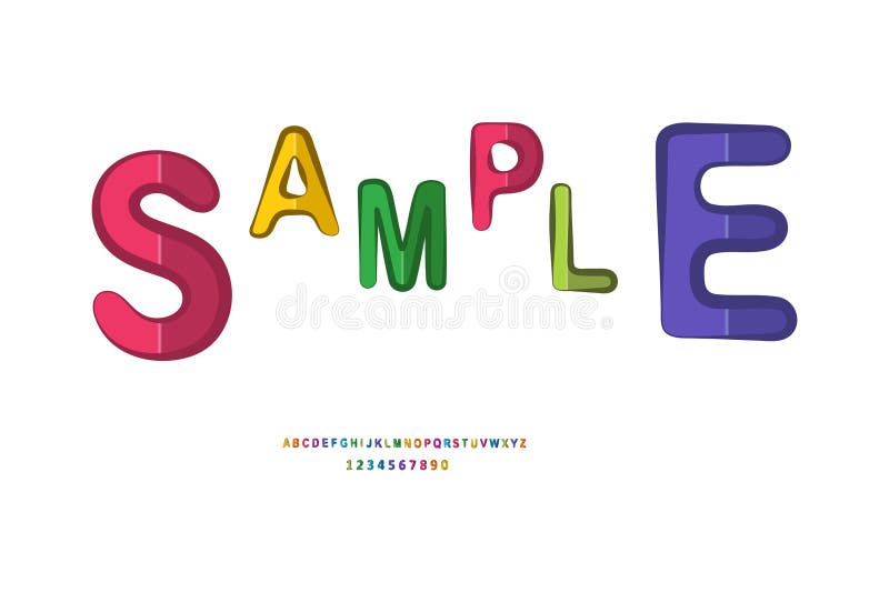 Alphabet and Number Fonts Set, Typography Logo Creative Font. Vector ...