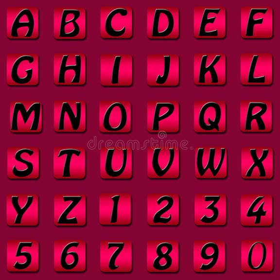 Alphabet Number Buttons Stock Illustrations – 1,024 Alphabet Number ...