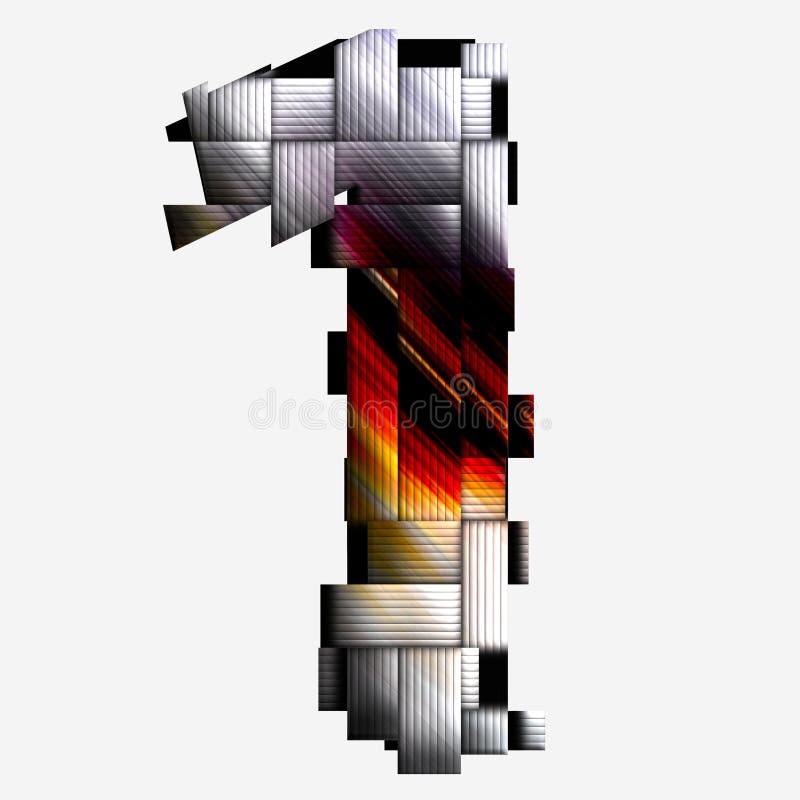 Alphabet Number in Weave Creative Texture Style Stock Illustration ...