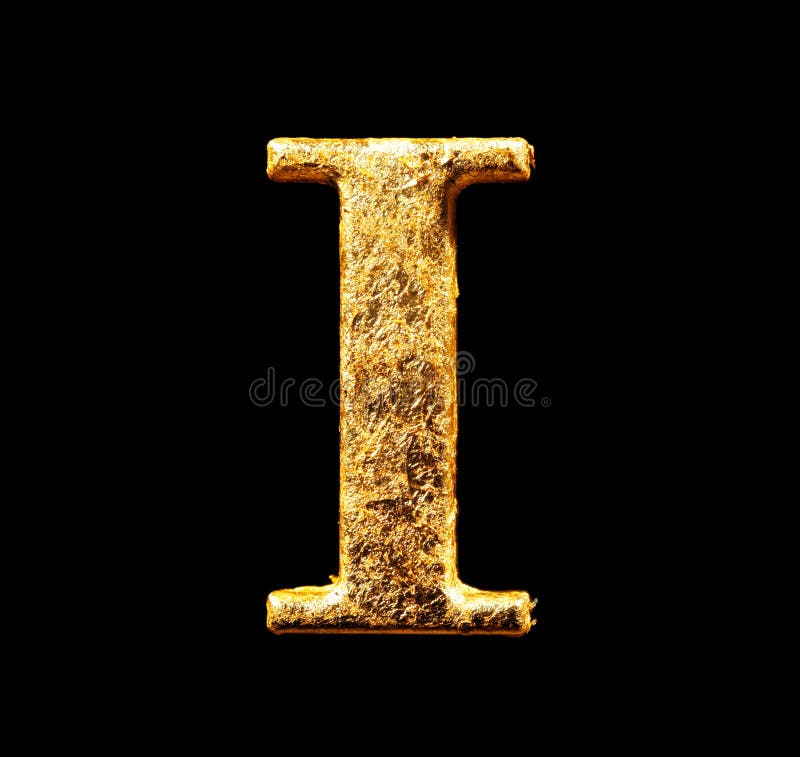 Alphabet and Numbers in Gold Leaf Stock Photo - Image of antique, gloss ...