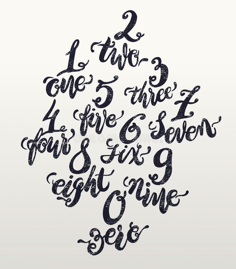 Alphabet Numbers, Hand-drawn Doodle Sketch Stock Vector - Illustration ...