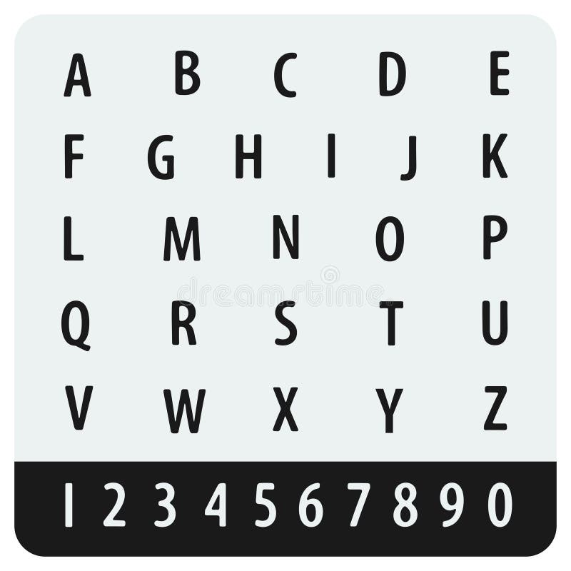 Alphabet and Numbers with No Sharp Corners Stock Vector - Illustration ...