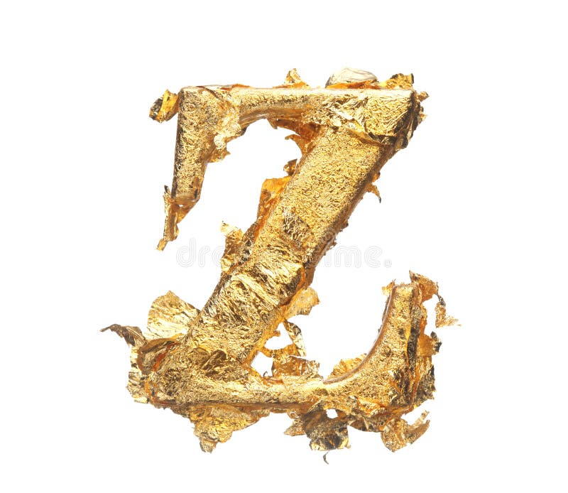Alphabet and Numbers in Rough Gold Leaf Stock Image - Image of gilded ...