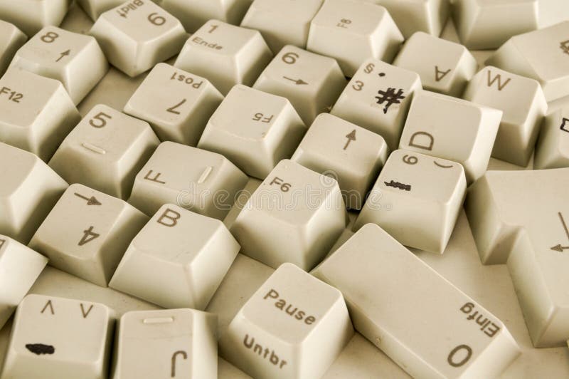 Alphabet Numbers and Some Other Keys Stock Photo - Image of office ...
