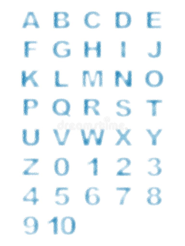 Alphabet Numbers Water Texture Stock Illustrations – 834 Alphabet ...