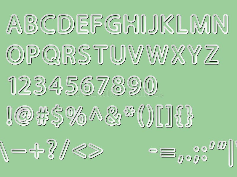 Alphabet, Numeral and Signs Stock Vector - Illustration of design ...