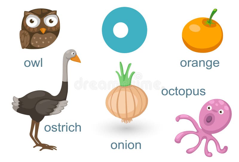 Coloring Book for Children - Alphabet O Stock Vector - Illustration of ...