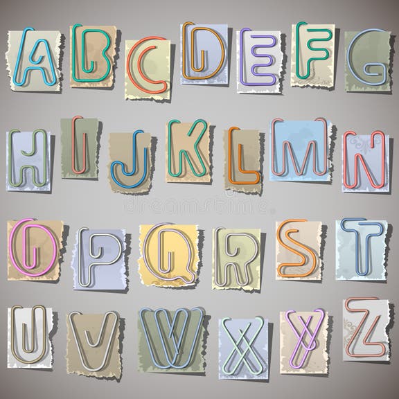 Decorative Alphabet Torn Paper Stock Illustrations – 63 Decorative ...