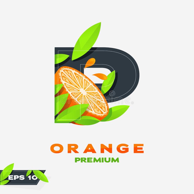 Alphabet P Orange Fruit Edition Stock Illustration - Illustration of ...