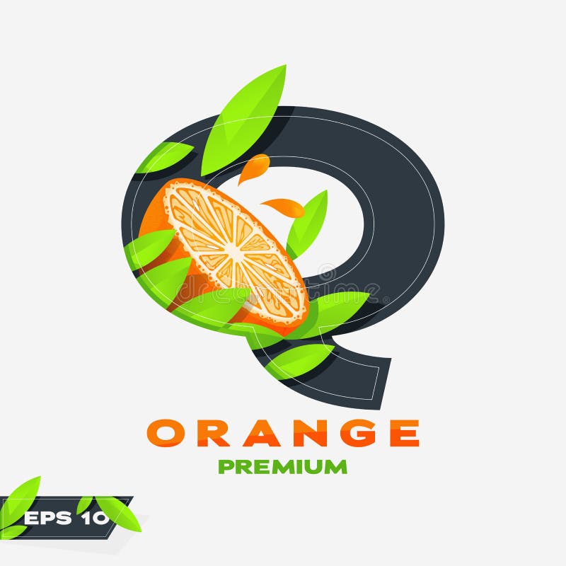 Alphabet Q Orange Fruit Edition Stock Illustration - Illustration of ...