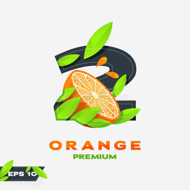 Number 2 Orange Logo with Background Stock Illustration - Illustration ...