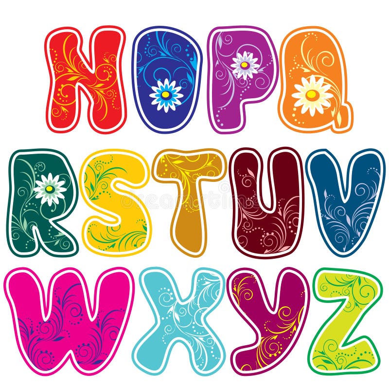 Alphabet (Part 1) stock vector. Illustration of curved - 14986543