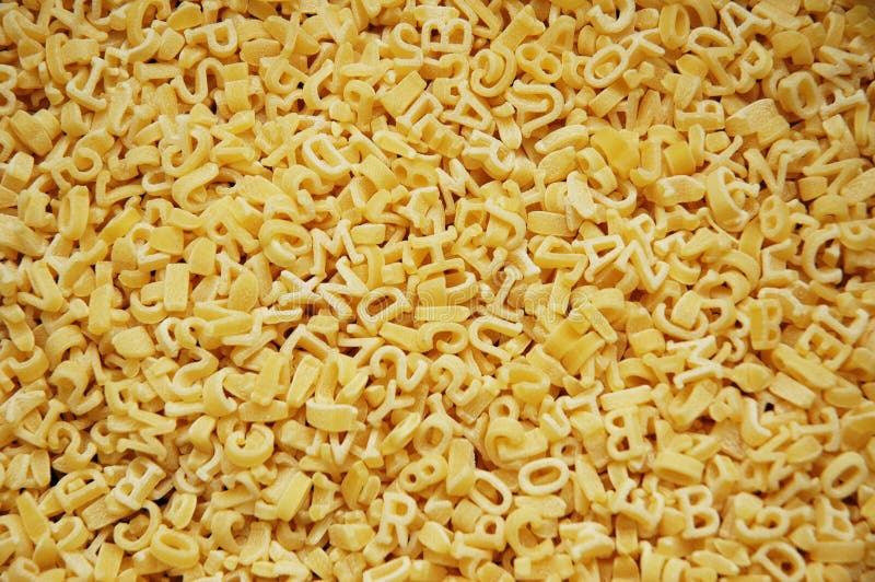 Pasta Noodles In Alphabet Shapes Stock Image - Image of white ...