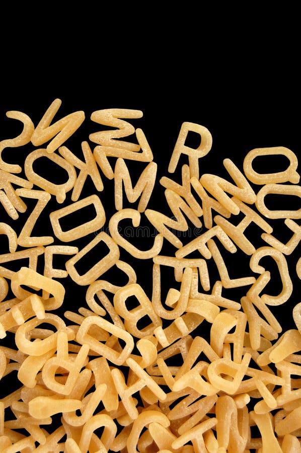 Alphabet Pasta Font Food Background Stock Photo - Image of font, dinner ...