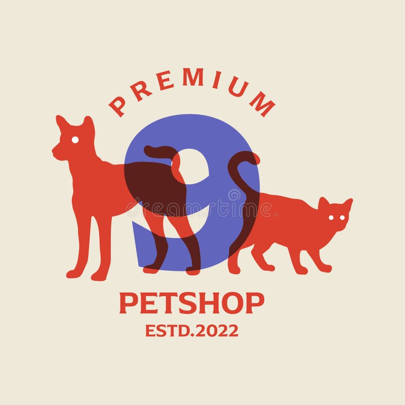 Logo Number 9 Premium Pet Shop Stock Illustration - Illustration of ...
