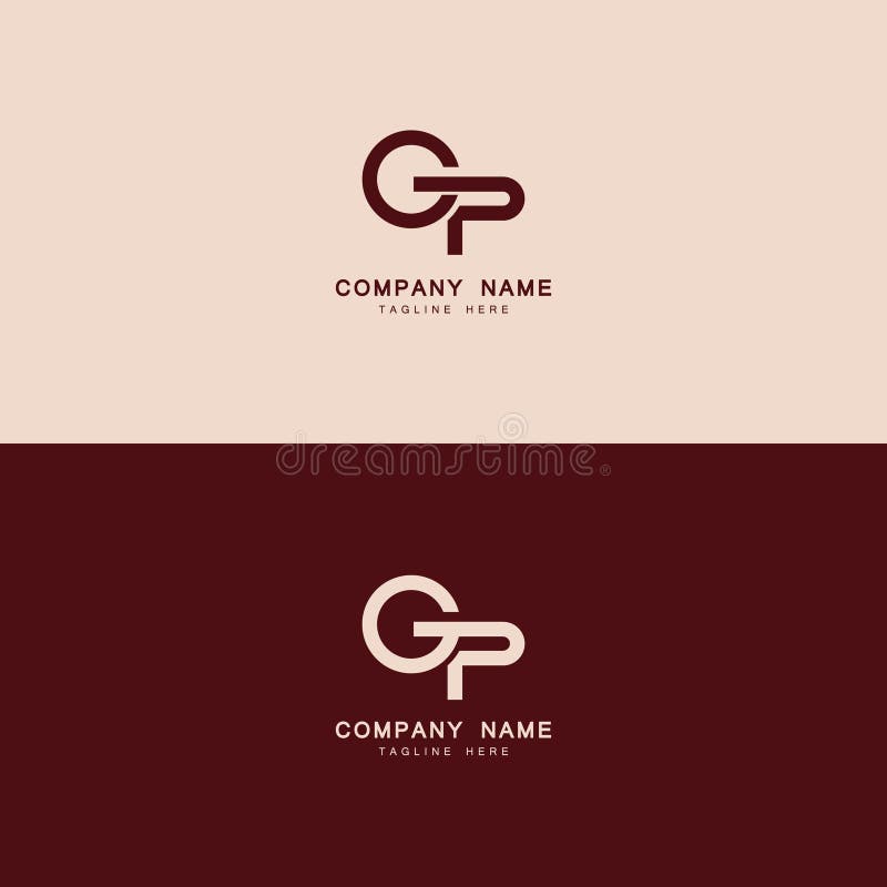 Alphabet PG GP Letter Logo Design Vector Template. Initials Monogram ...
