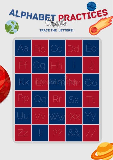 Alphabet Practices Chart for Children S Stock Illustration - Illustration of tracing, 39aph39 ...