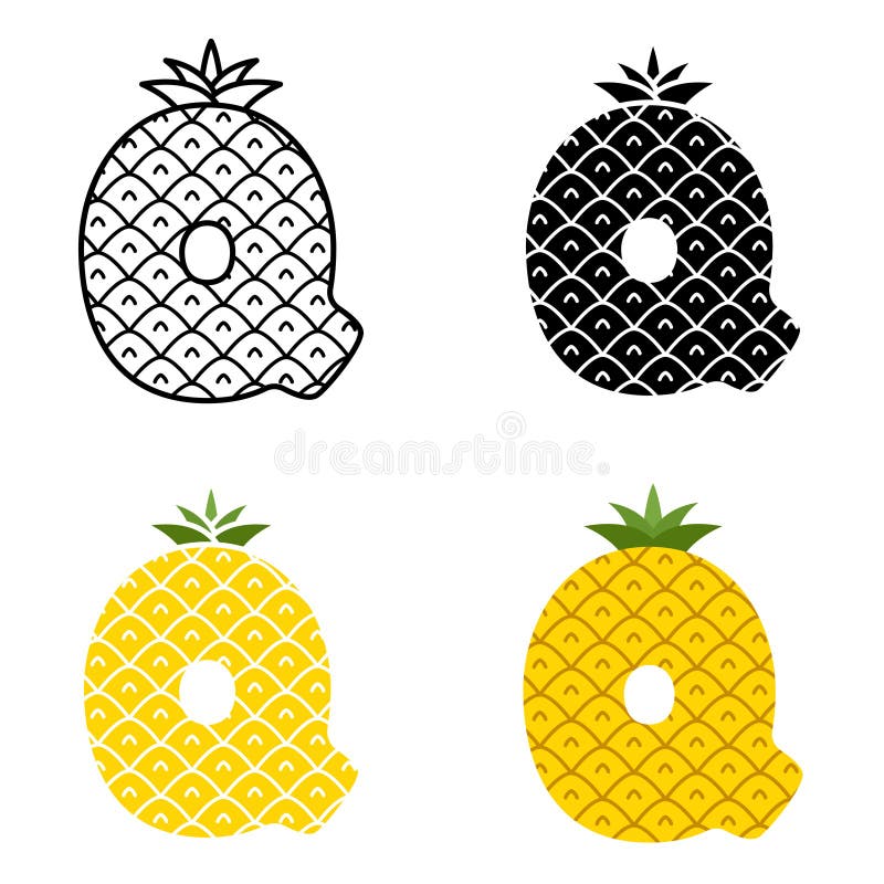 Alphabet Q in Flat Style Isolated Stock Vector - Illustration of font ...