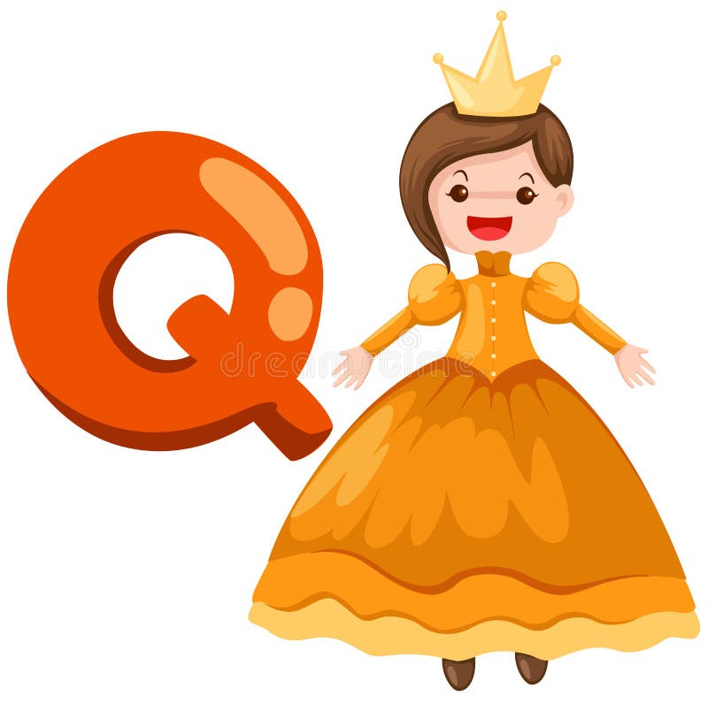 Alphabet Q for queen stock vector. Illustration of alphabet - 14853689