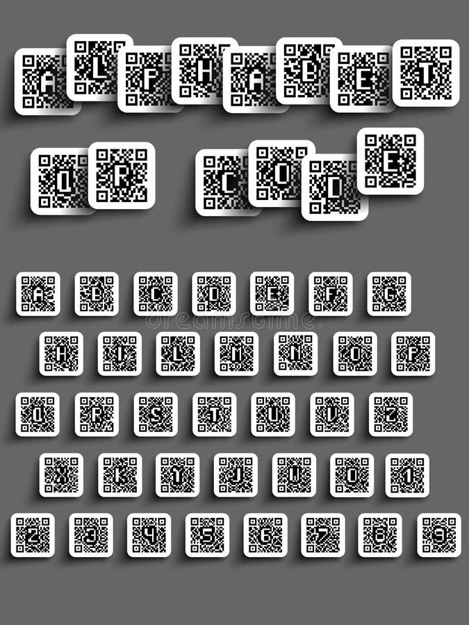Alphabet qr code stock vector. Illustration of origami - 63384699