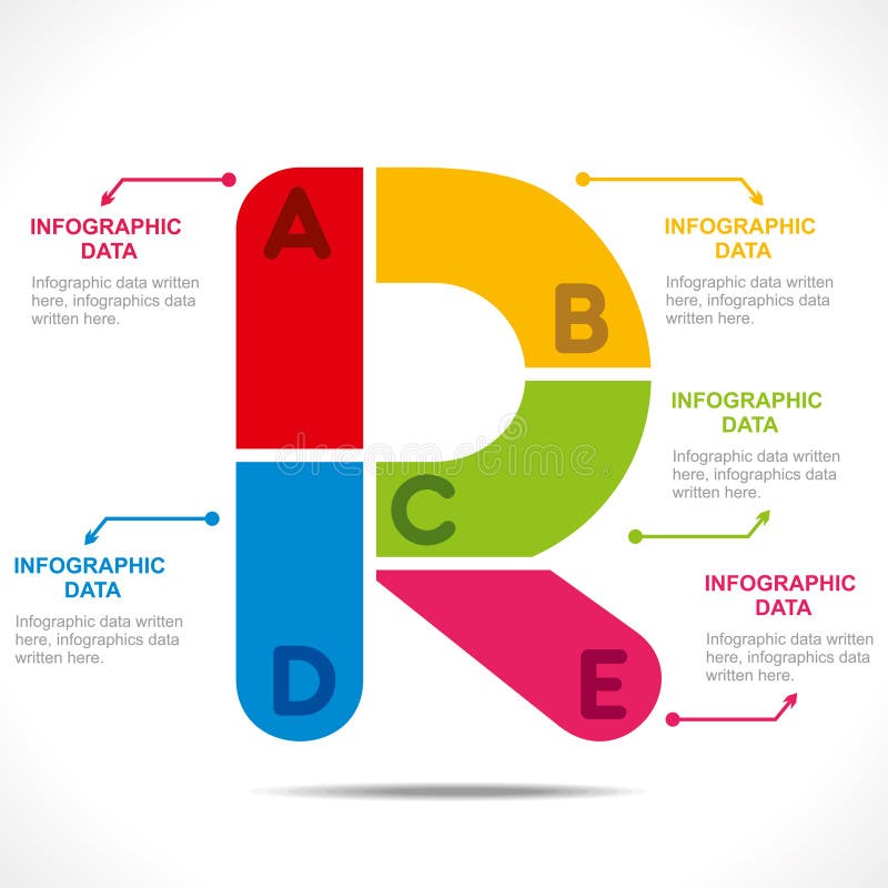 Alphabet R Info-graphics Design Stock Vector - Illustration of layout ...