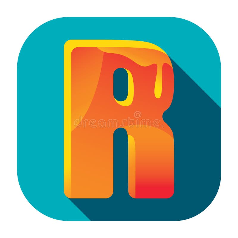 Alphabet R. Vector Illustration Decorative Background Design Stock ...