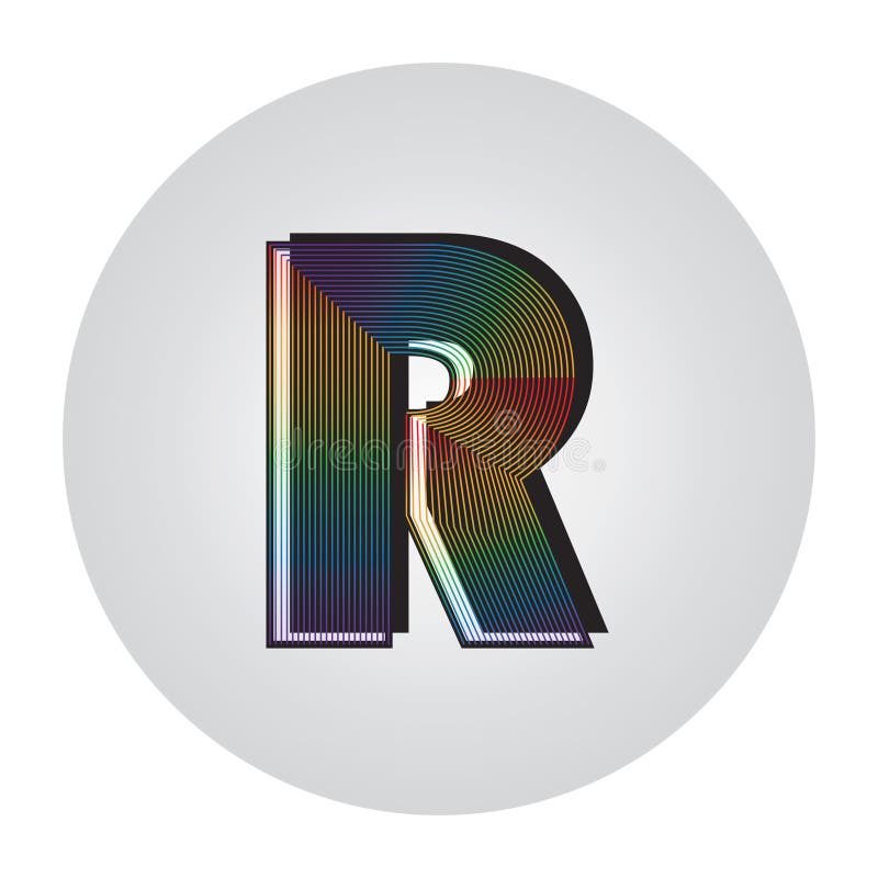 Alphabet R. Vector Illustration Decorative Background Design Stock ...