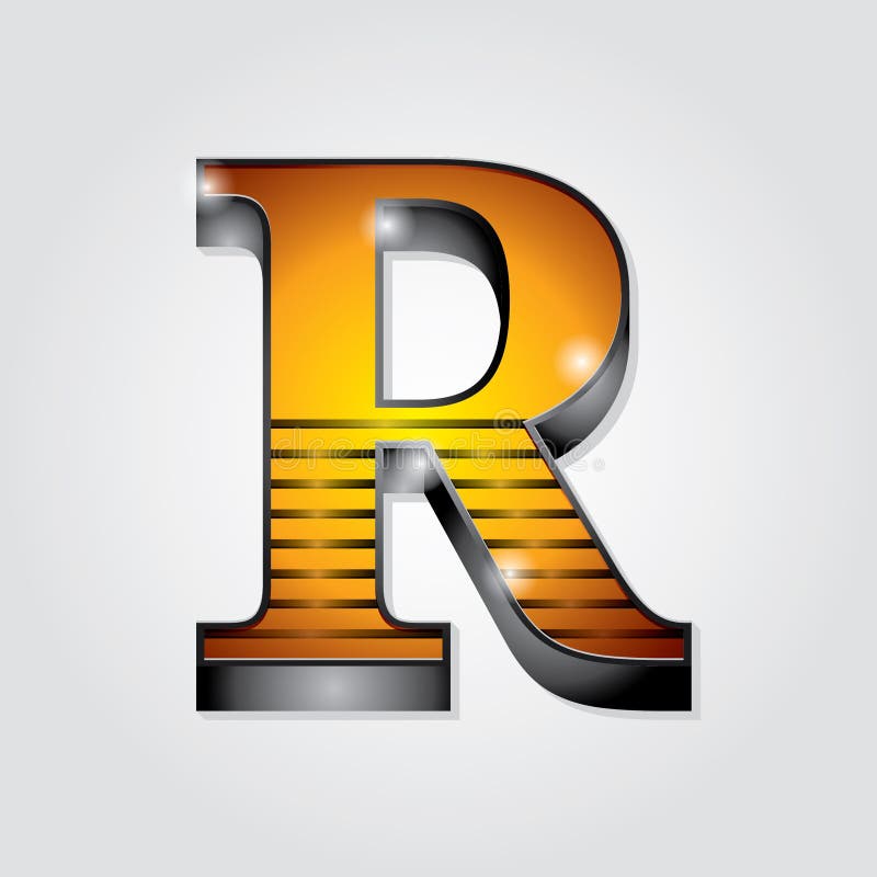 Alphabet R. Vector Illustration Decorative Design Stock Vector ...