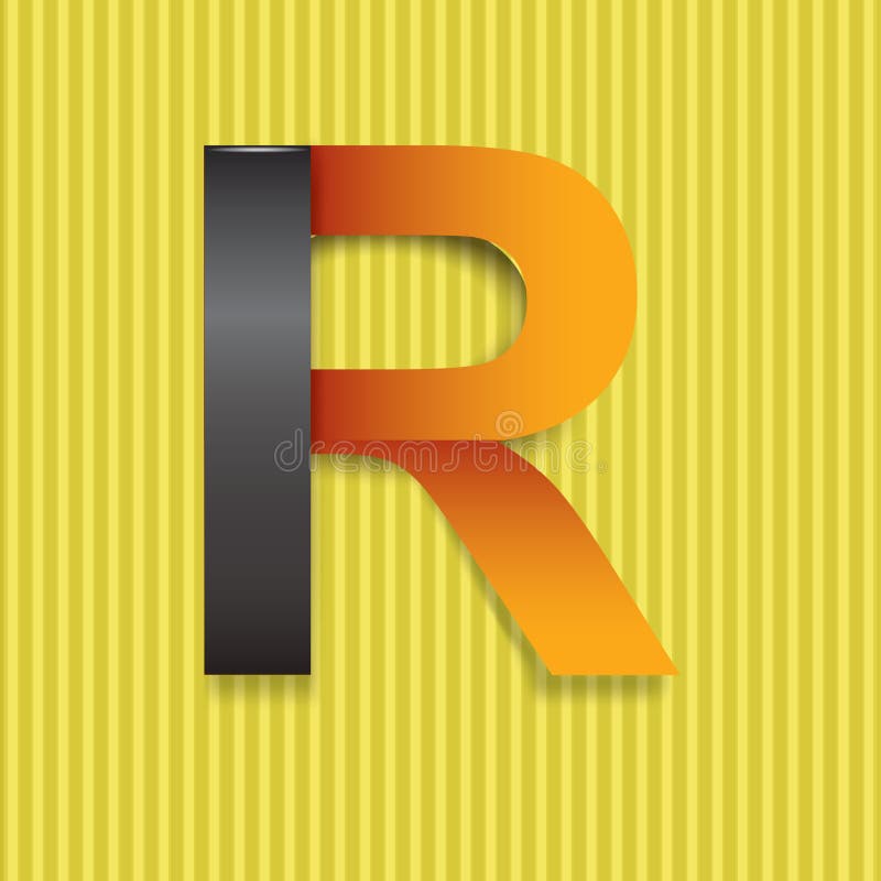 The Alphabet R. Vector Illustration Decorative Design Stock Vector ...