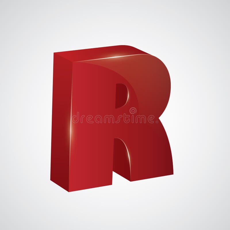 Alphabet R. Vector Illustration Decorative Design Stock Vector ...