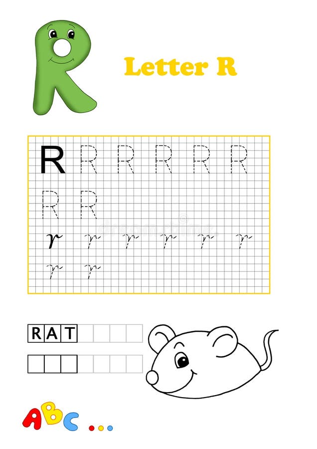 Writing Letters. Tracing Page. Practice Sheet. Worksheet for Kids ...