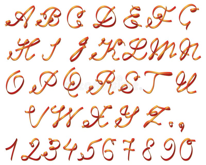Alphabet ribbon stock illustration. Illustration of scratched - 27341355