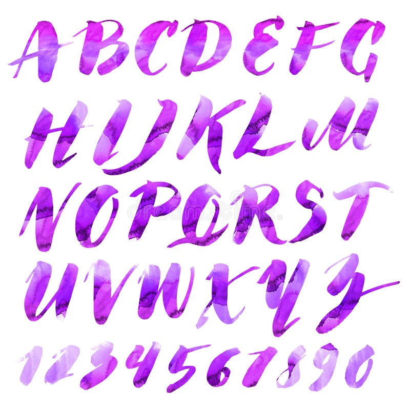 Alphabet romain fait main illustration stock. Illustration du ...