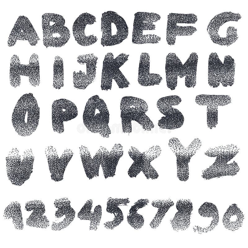 Alphabet romain fait main illustration stock. Illustration du ...