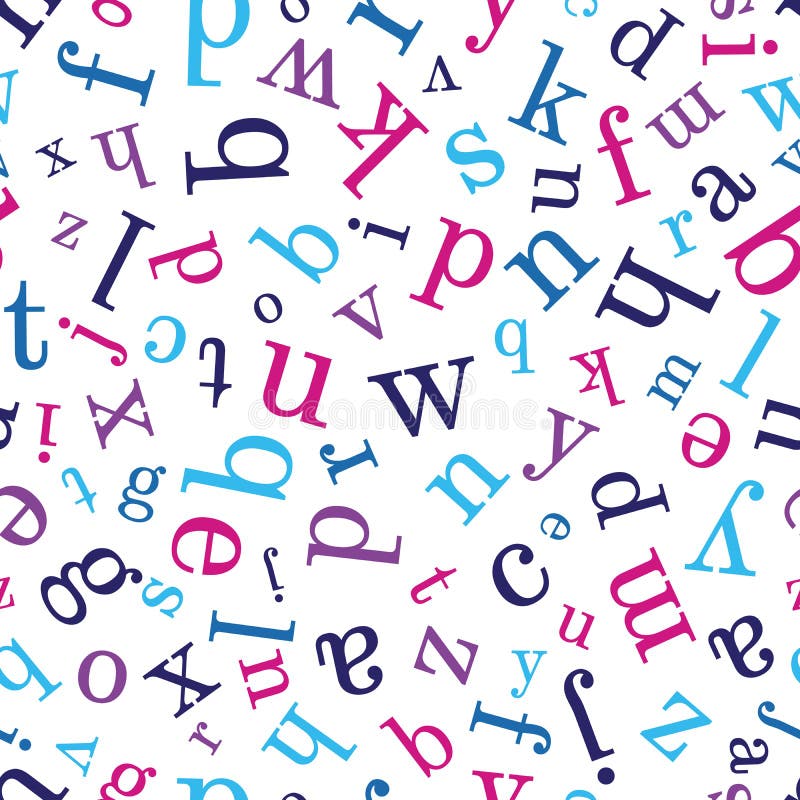 Alphabet Vector Seamless Background Stock Vector - Illustration of ...