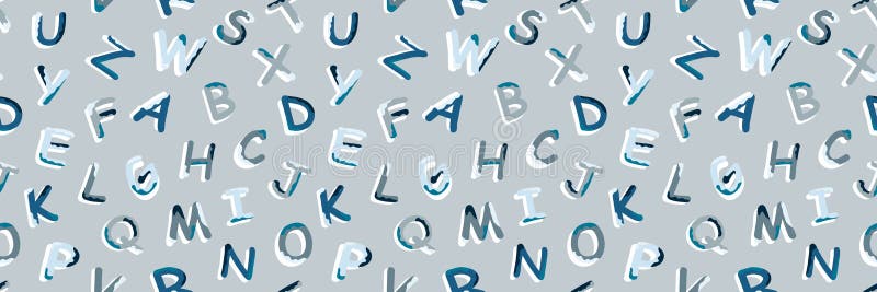 Alphabet Seamless Border Concept Design for Back To School. Abc ...