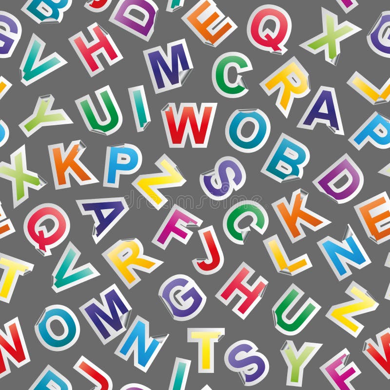 Alphabet seamless pattern stock vector. Illustration of shape - 29447845