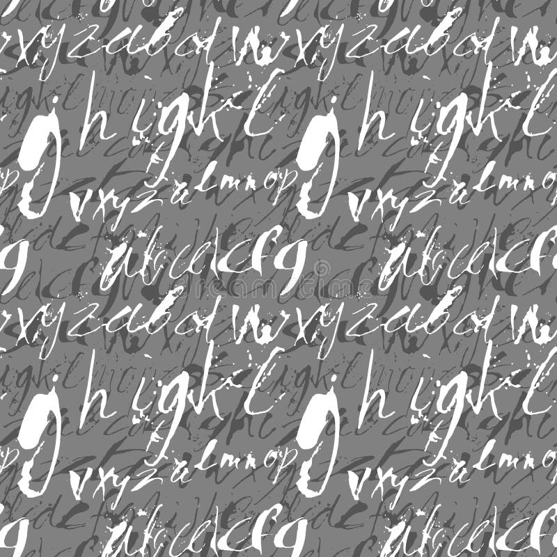 Alphabet seamless pattern. stock vector. Illustration of expressive ...