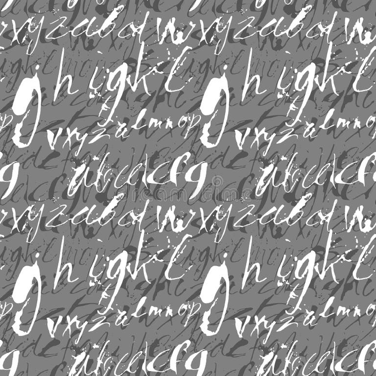 Alphabet seamless pattern. stock vector. Illustration of expressive ...