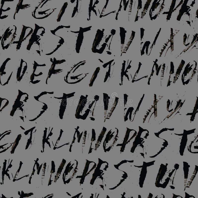 Alphabet seamless pattern. stock vector. Illustration of calligraphy ...