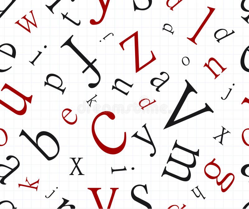 Alphabet seamless pattern stock vector. Illustration of chaotic - 245759215