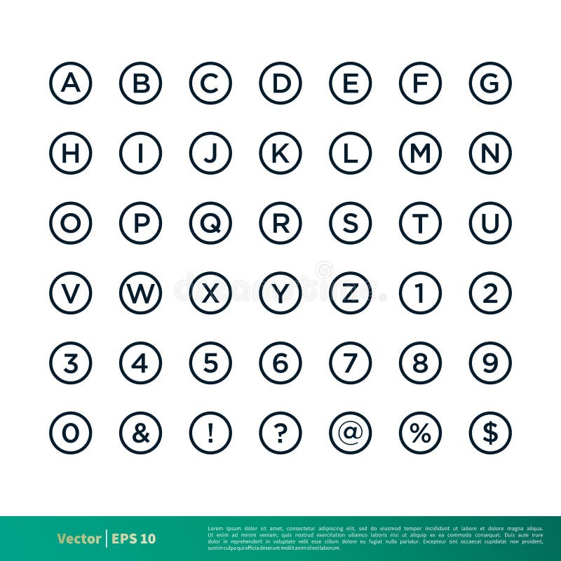 Alphabet Set Icon Vector Logo Template Illustration Design EPS 10 Stock ...