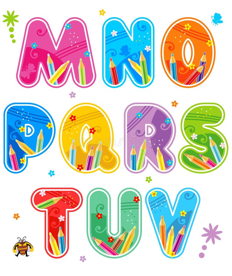 Colourful Letters Pattern Stock Illustrations – 761 Colourful Letters ...